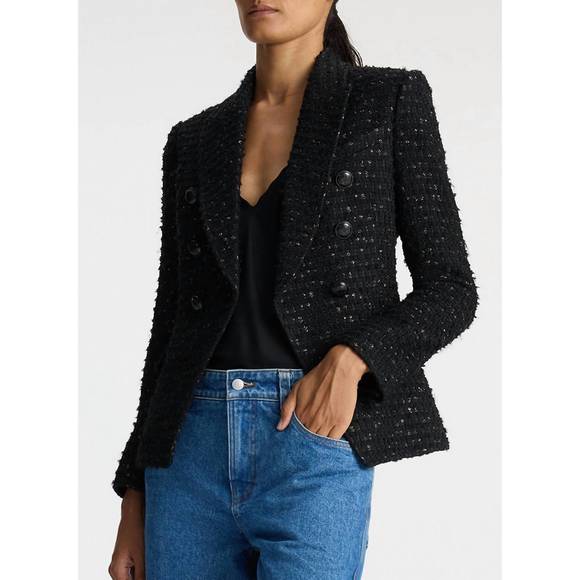 A.L.C. | Jackets & Coats | New Alc Chelsea Lurex Tweed Jacket In Black ...